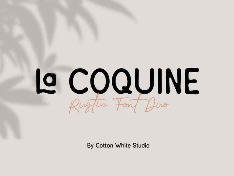 La Coquina Rustic Font Duo Fonts for Cricut Procreate Font Farmhouse ...