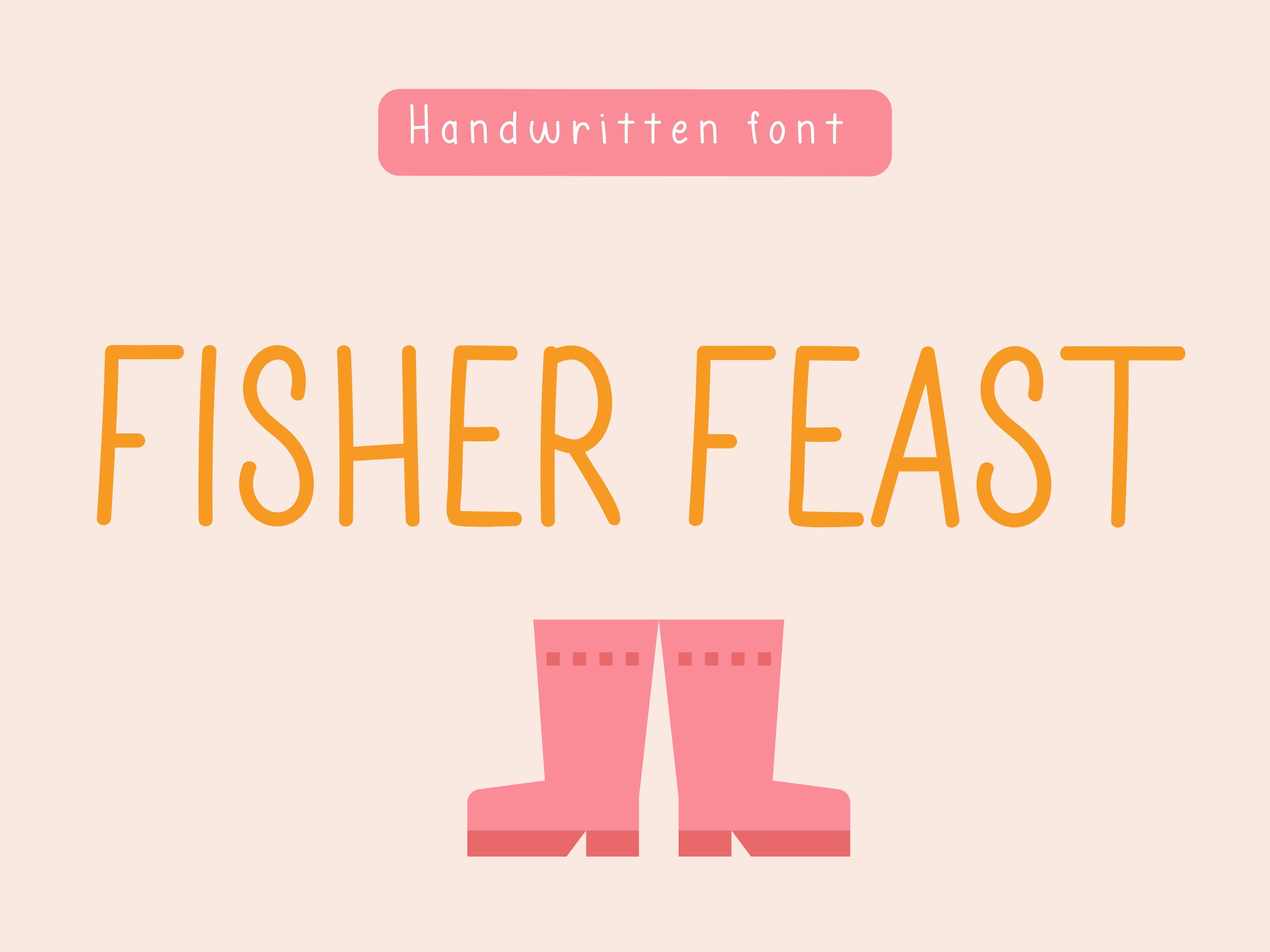 Fisher Feast| Fun & Quirky Handwritten Font - TTF / OTF | Playful Font ...