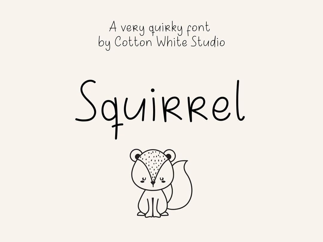 Squirrel Cute Handwritten Font | Digital Notes | goodnotes Fonts ...