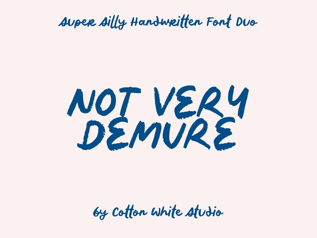 Not Very Demure Font - Handwritten Font Goodnotes Fonts | Wedding ...