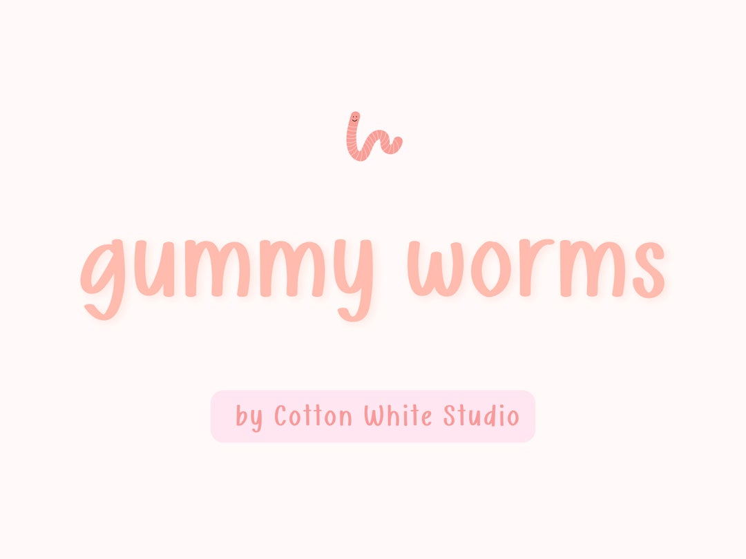Gummy Worms Notes handwritten Font, Procreate Fonts, Goodnotes Fonts ...