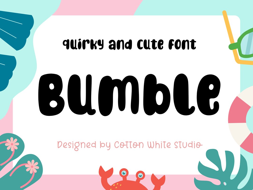 Bumble Cute Font | Fun & Quirky Handwritten Font - TTF / OTF | Playful ...