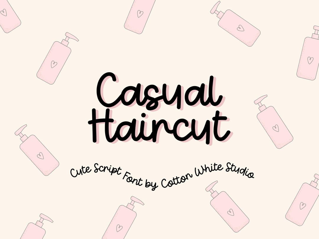 Casual Haircut Cute Script Font, Fonts Digital, Handwritten Font ...