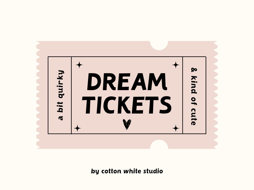 Dream Tickets Playful Font | Cute Fonts | Sans-serif Fonts | Procreate ...