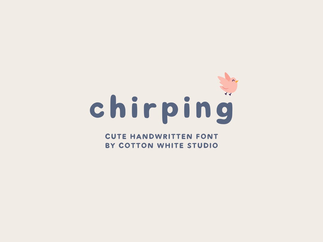Chirping Font - Handwritten Font Goodnotes Fonts | Boho Font | Quirky ...
