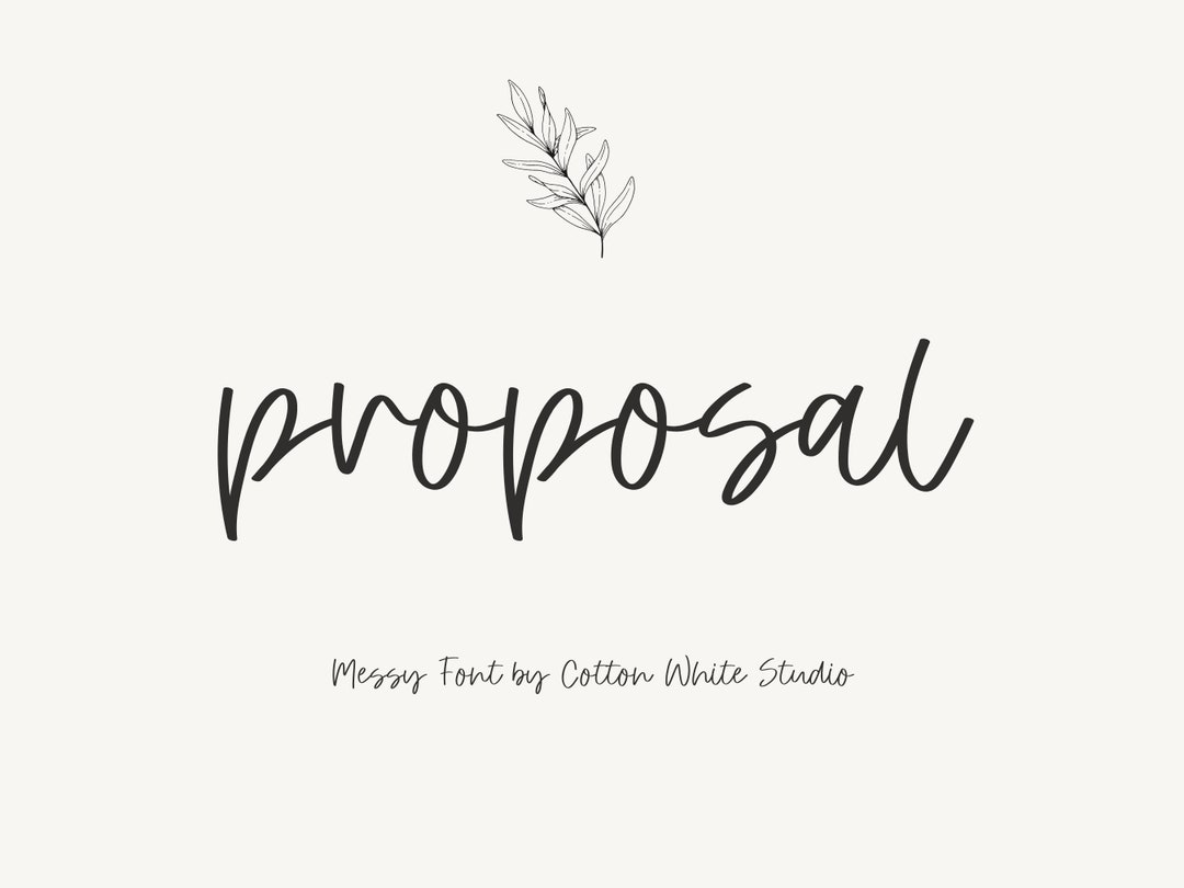 Proposal Font - Handwritten Font Goodnotes Fonts | Boho Font | Cursive ...
