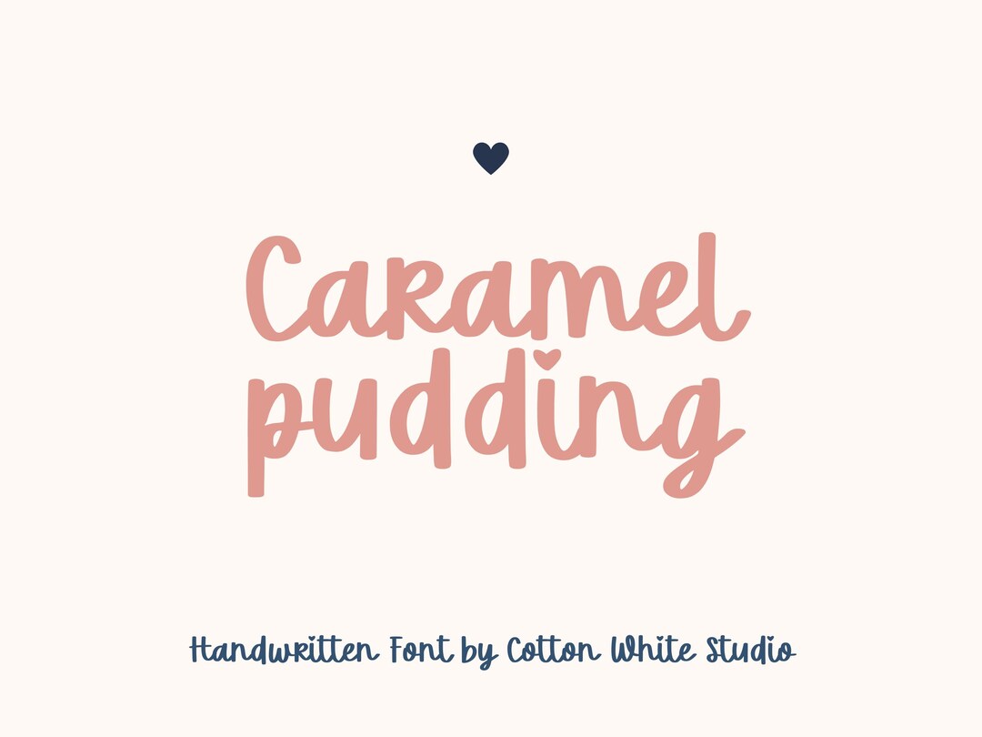 Caramel Pudding Cute Script Font, Fonts Digital, Handwritten Font, Procreate Fonts, Cursive Font ...