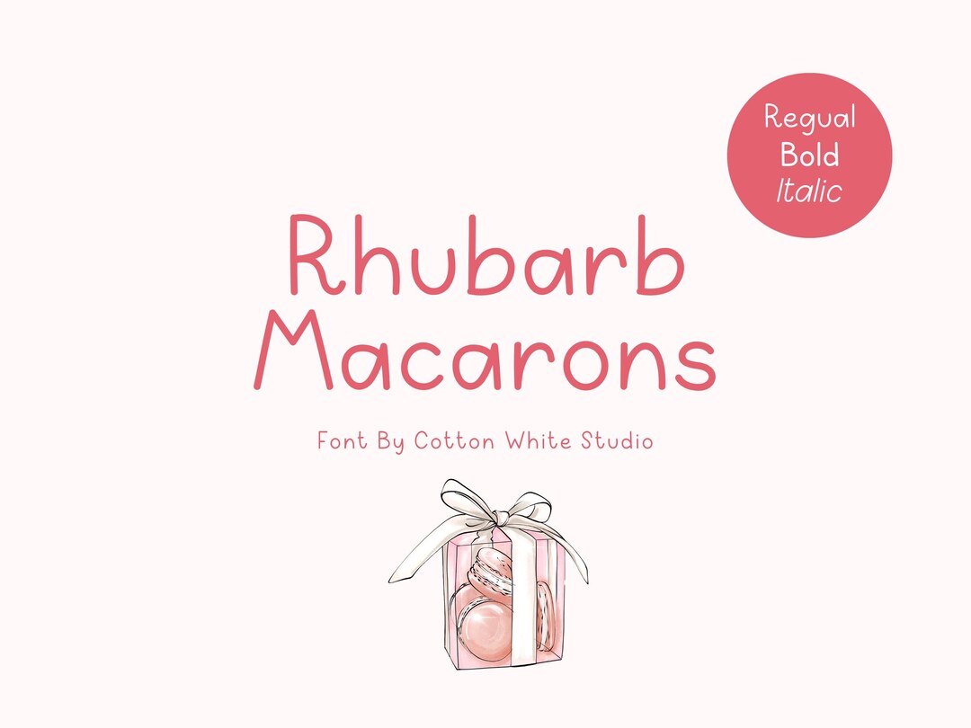 Rhubarb Macaron Handwritten Font | Digital Notes | goodnotes Fonts ...