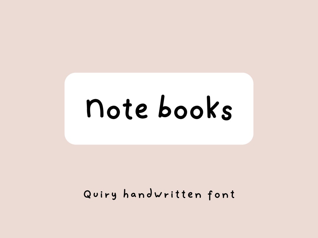 Note Books Handwritten Font Fonts for Cricut Procreate Font Notes Font ...