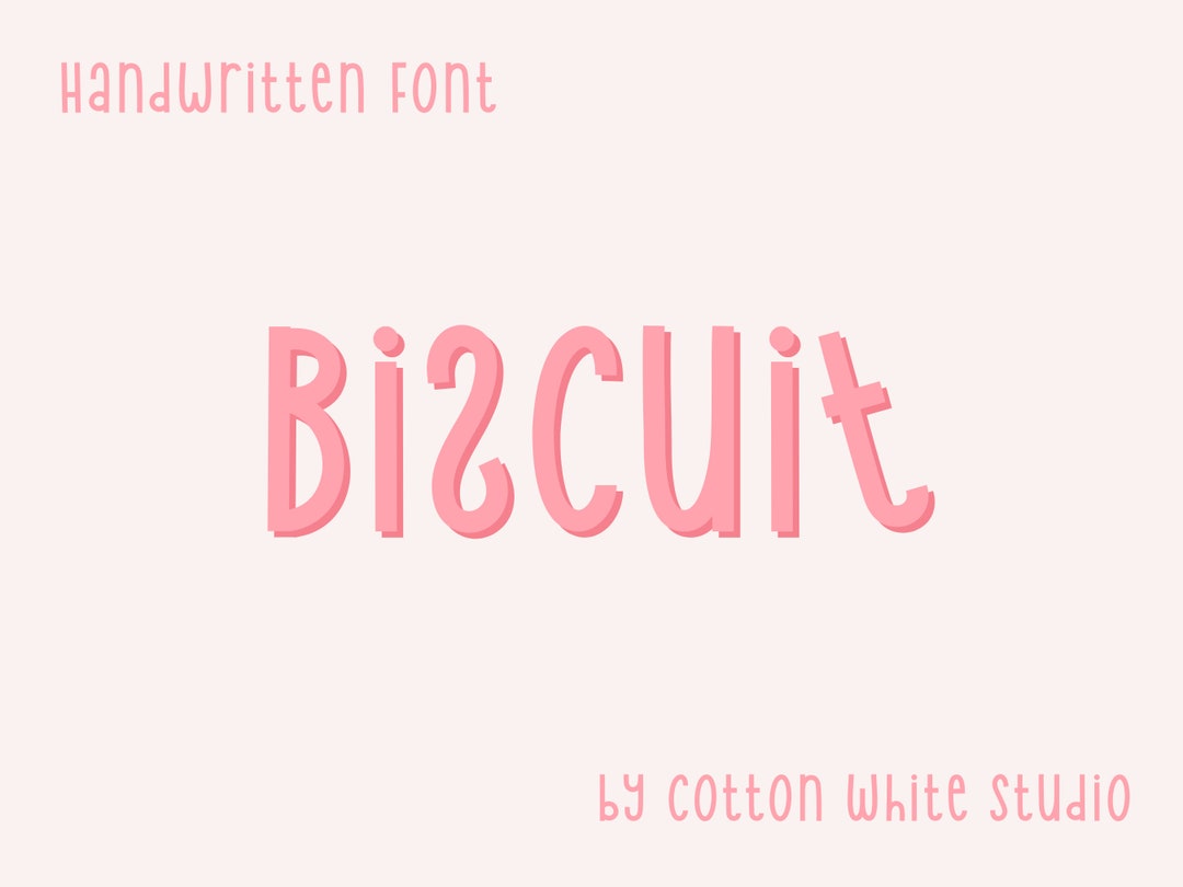 Biscuit Fun Handwritten Font, Procreate Fonts, Goodnotes Fonts, Planner ...