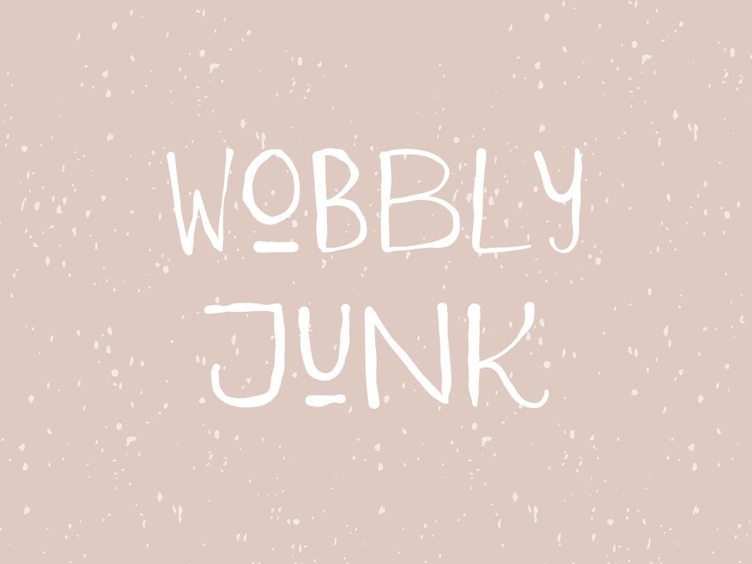 Wobbly Junk Handwritten Font, Fonts for Cricut, Procreate Font, Messy ...