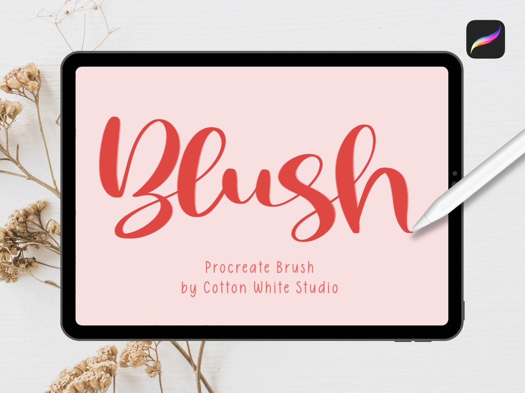 Blush Brush for Procreate | Calligraphy Brush | Lettering Brush ...