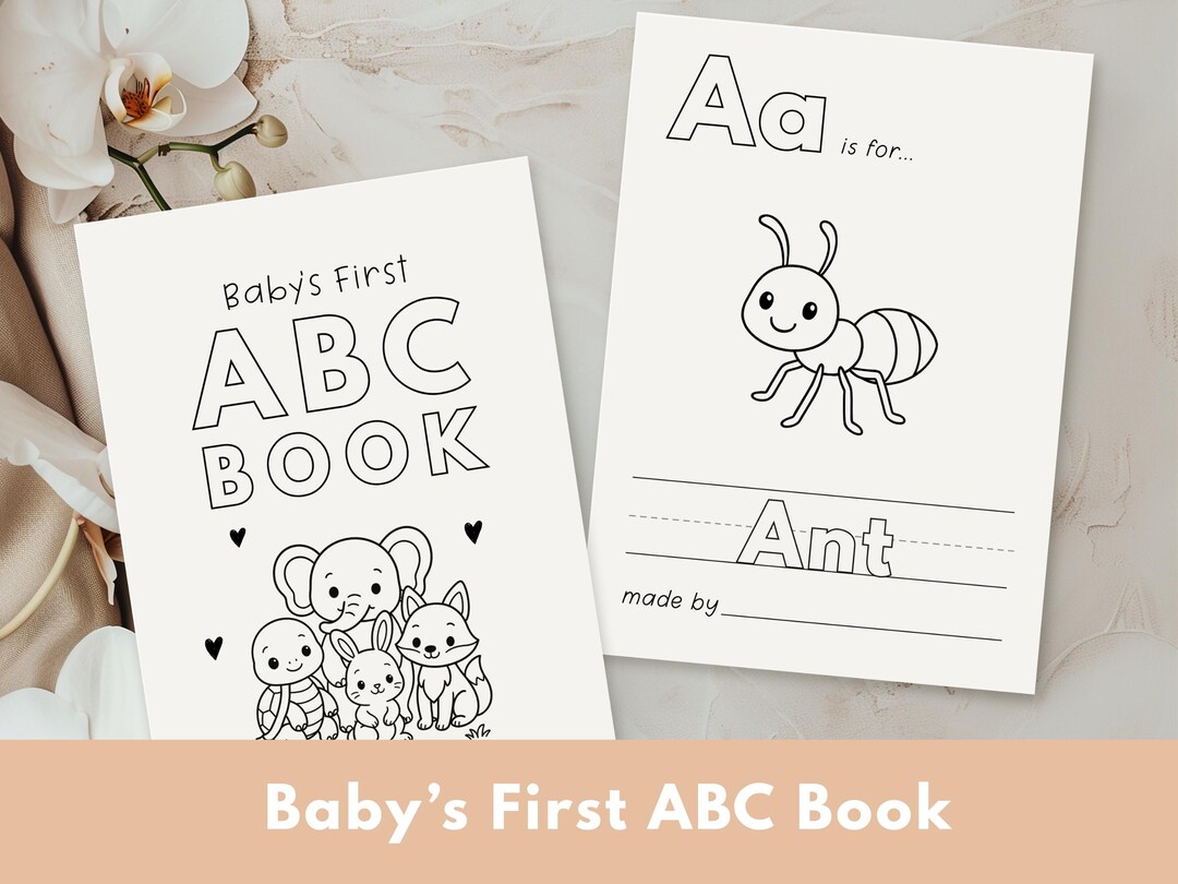 Baby's First ABC Book | Alphabet Book | Printable Alphabet | Baby ...