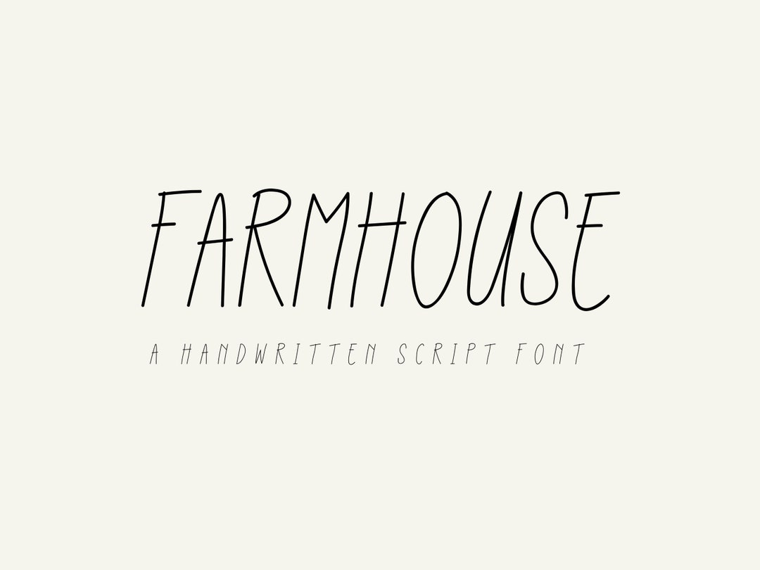 Farmhouse Handwritten Font | Goodnotes Font | Note-taking Font | Study ...