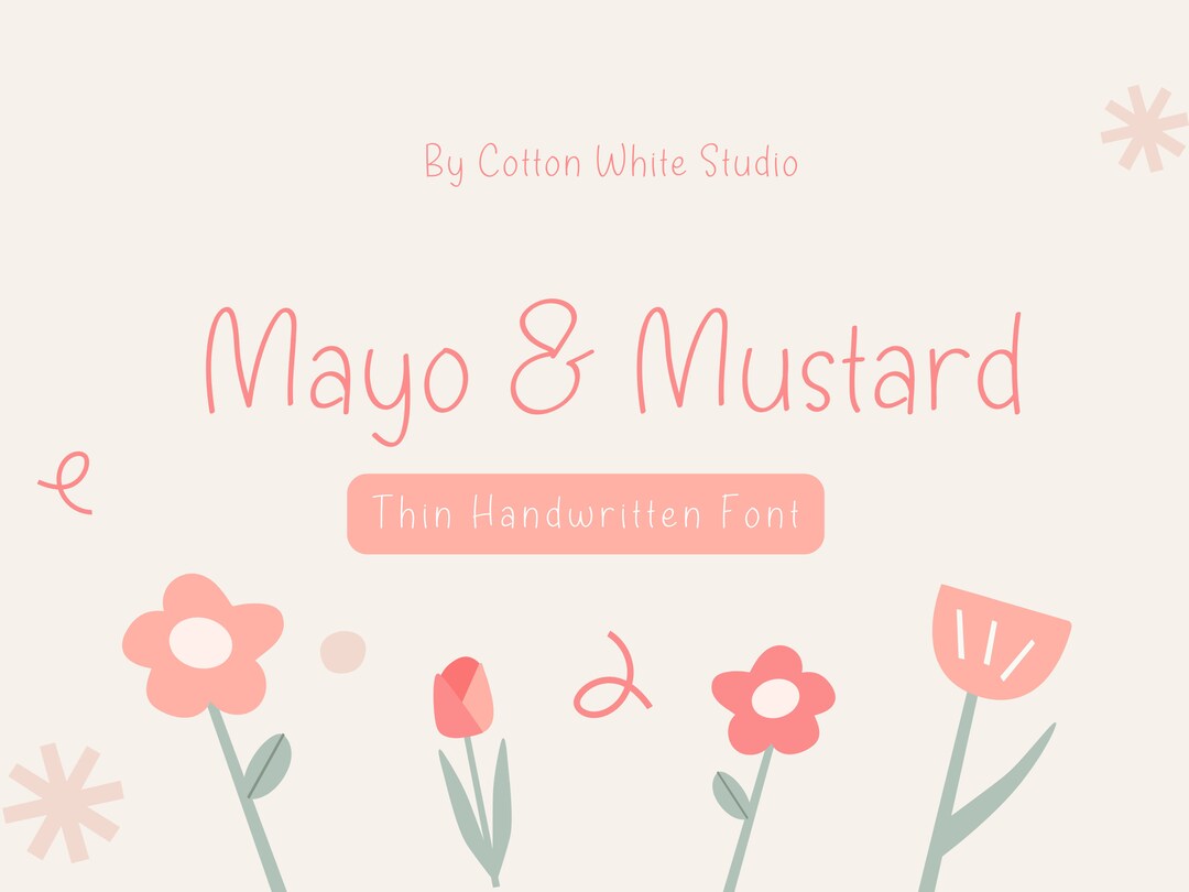Mayo & Mustard handwritten Font, Procreate Fonts, Goodnotes Fonts ...
