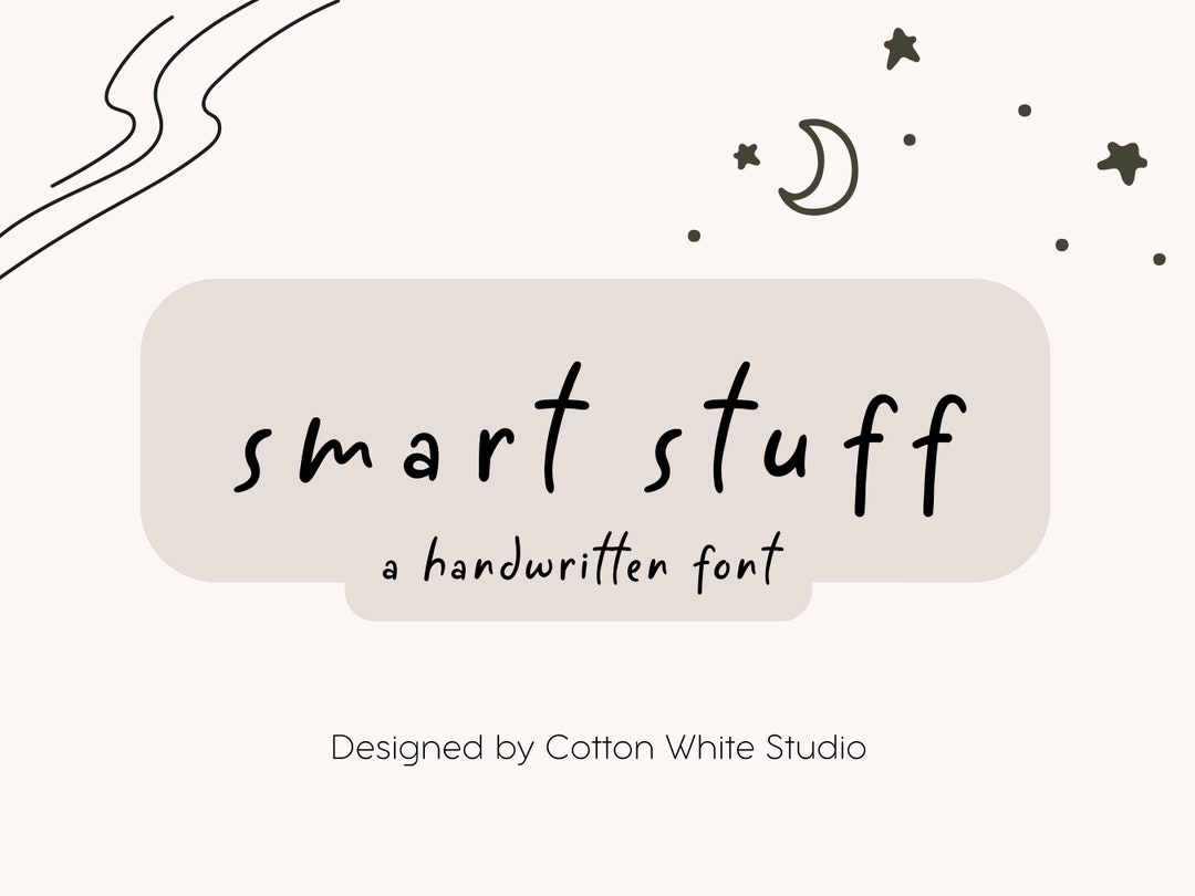Smart Stuff Handwritten Font | Fonts for Cricut | Procreate Font ...