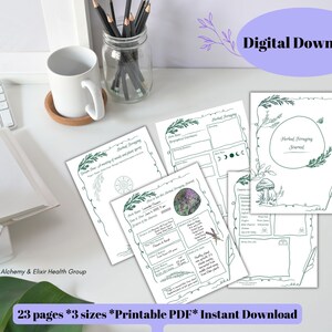 Herbal Foraging Journal: Printable, Fillable Worksheets for Herbal ...