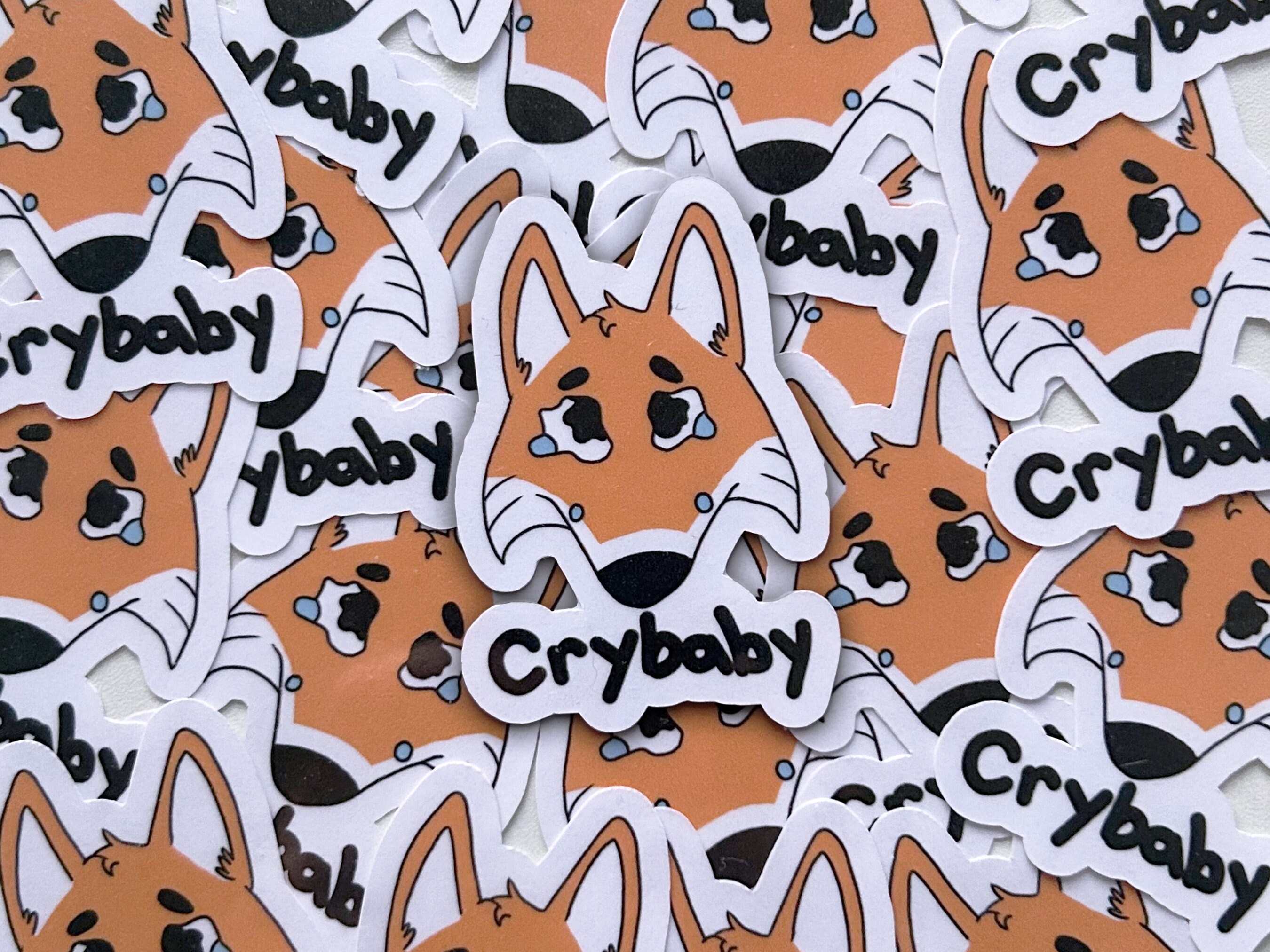 Crybaby Sad Red Fox Furry Sticker - Etsy
