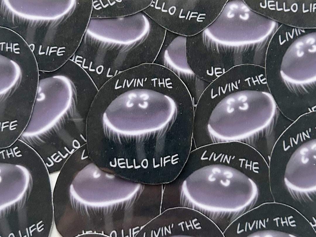 Jellyfish Carefree Jello Life Sticker for Water Bottle Laptop - Etsy