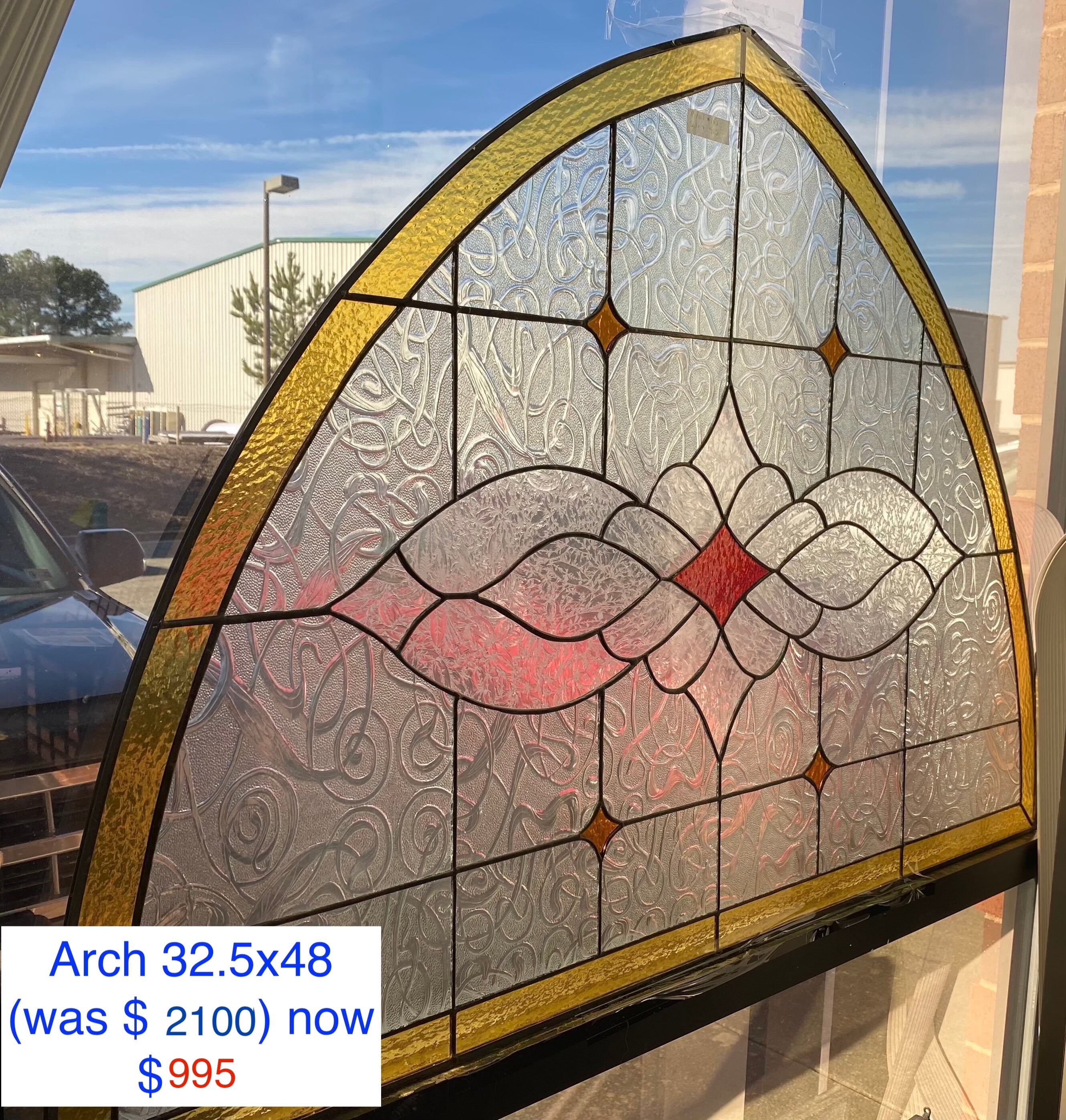 Stained Glass Golden Arch Panel - Etsy
