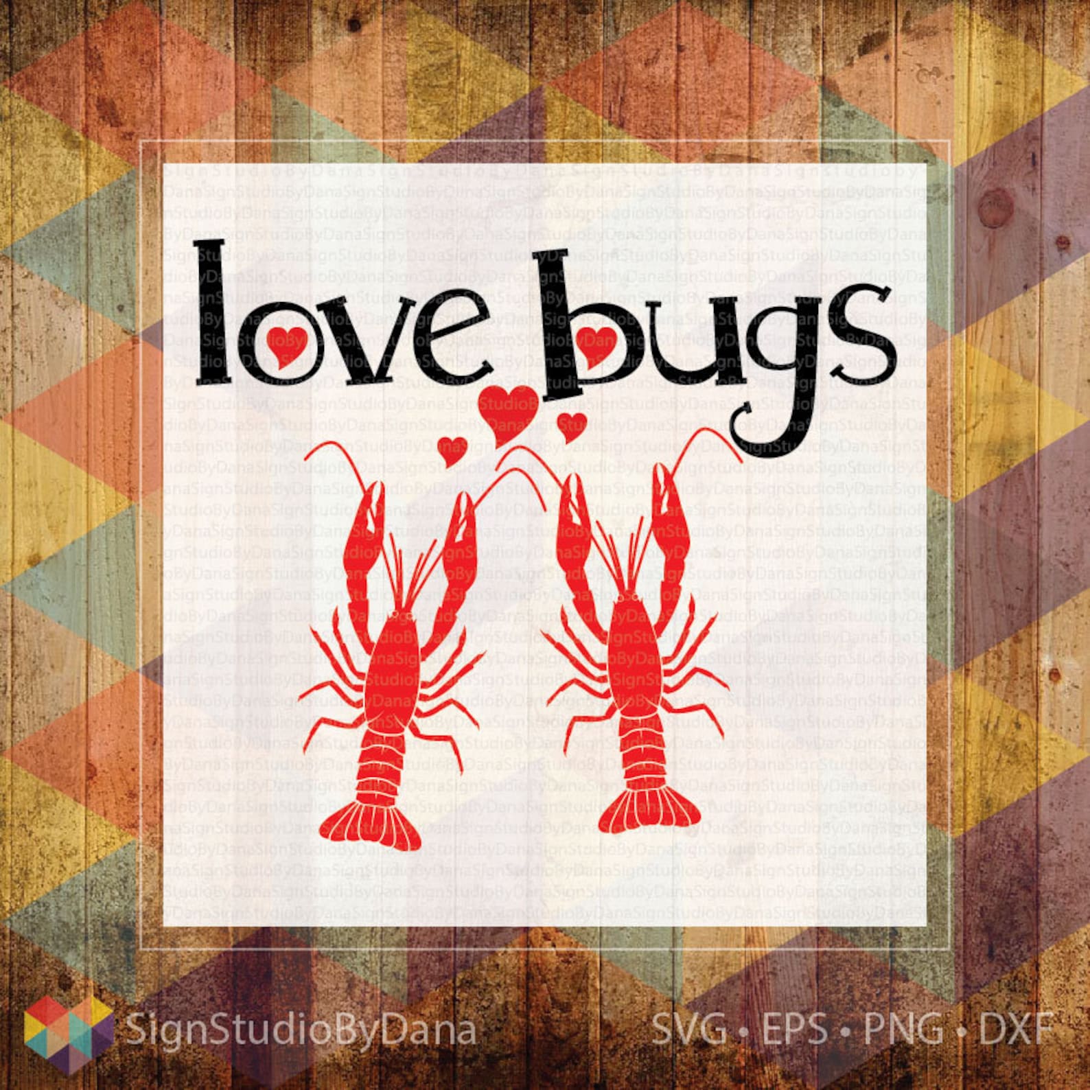 Love Bugs Crawfish, Valentines Svg, Crawfish Svg, Valentines Kids ...
