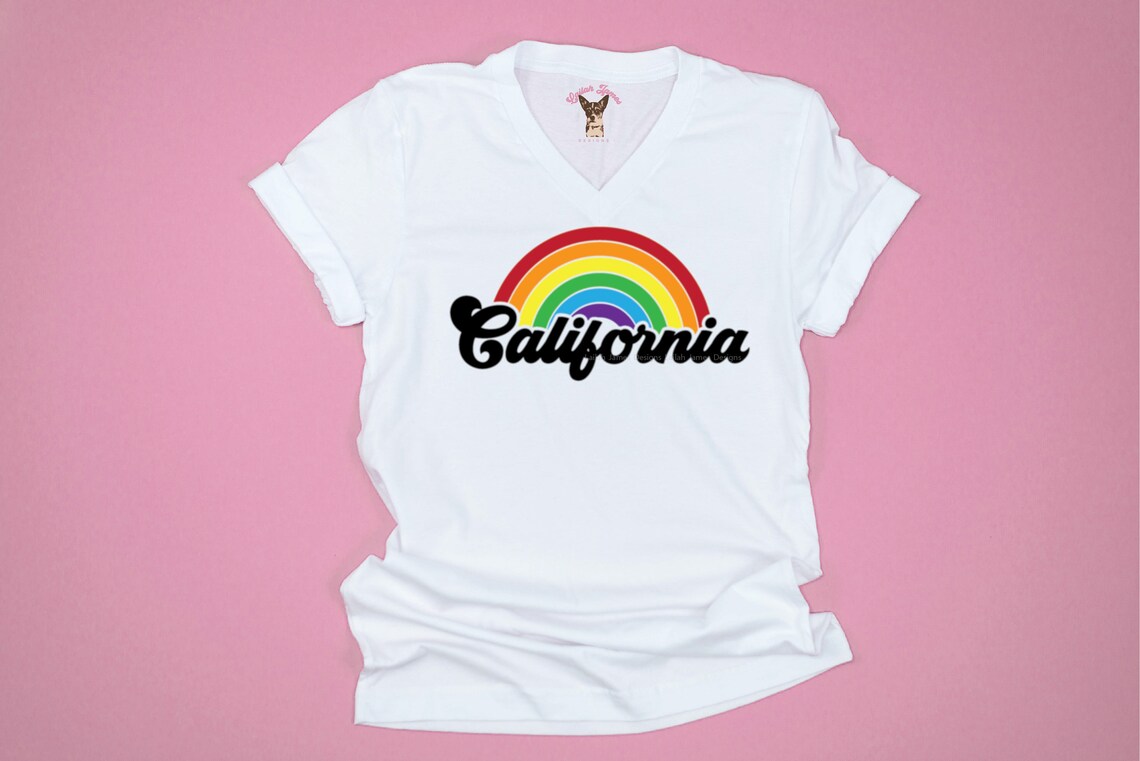 California Svg, California, Rainbow SVG, Retro, Downloads, Cut File ...