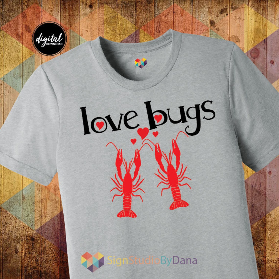 Love Bugs Crawfish Valentines Svg Crawfish Svg Valentines - Etsy