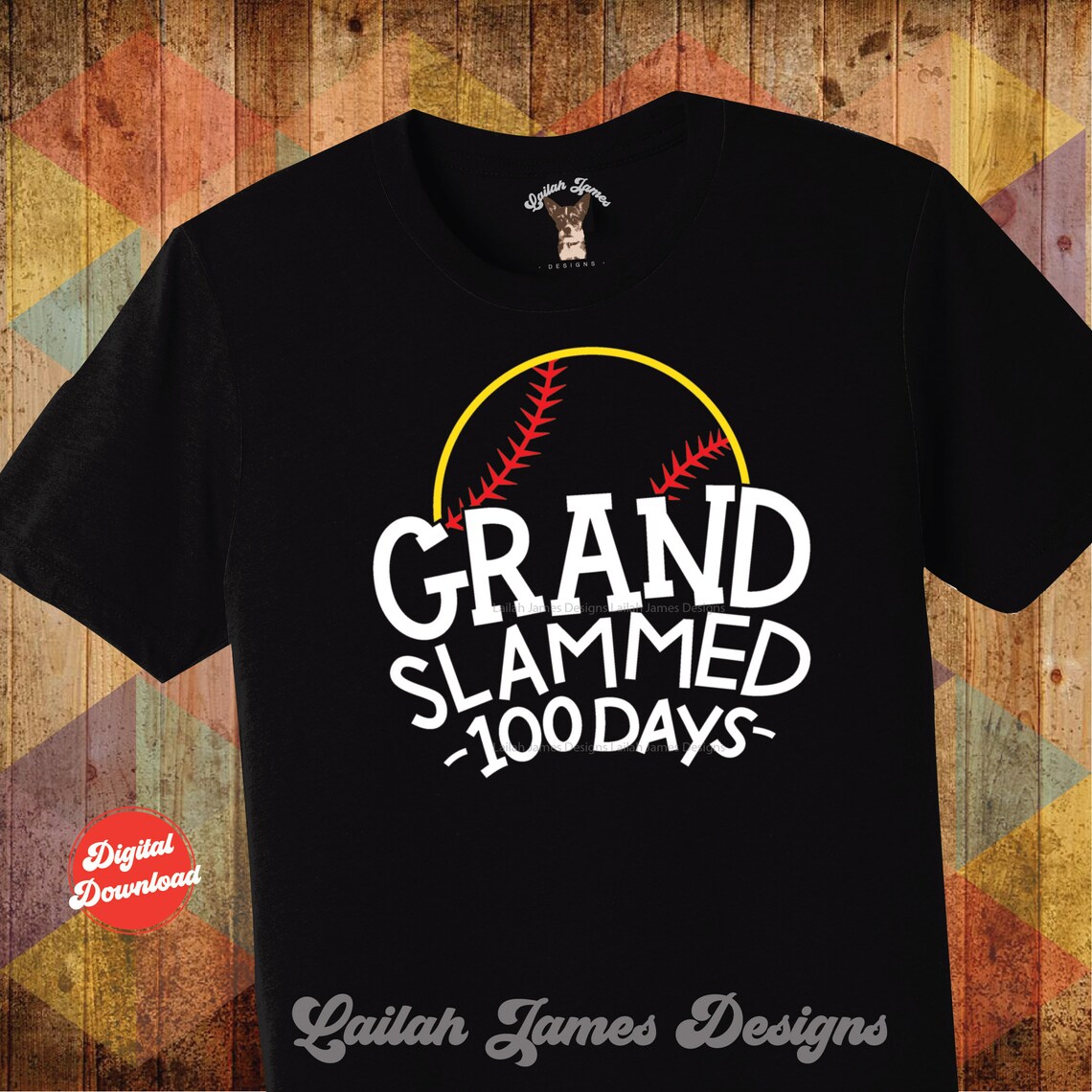 100 Days of School Svg, Baseball 100 Days of School, Svg, Download ...