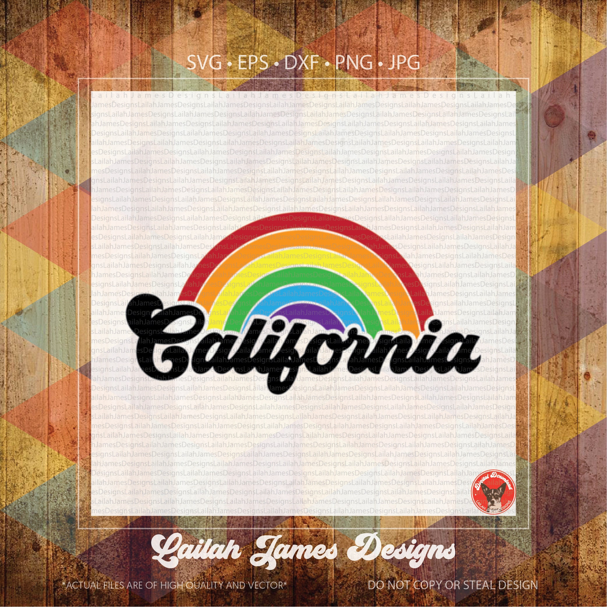 California Svg California Rainbow SVG Retro Downloads Cut - Etsy