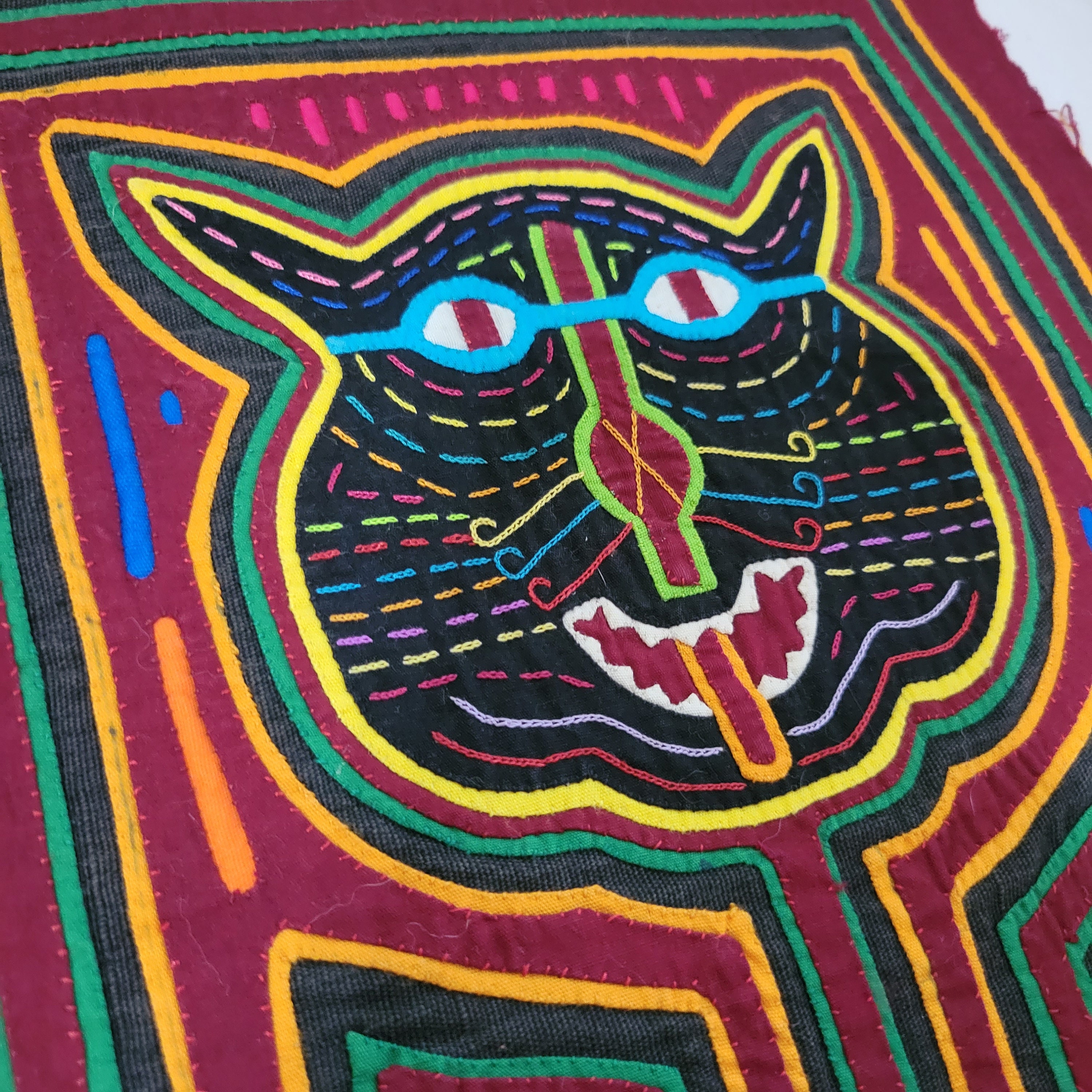 Vintage Crazy Cat Faces Mola 1970s or 1980s - Etsy