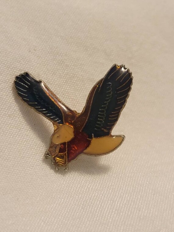 Vintage American Eagle Enamel Pin 1980s - Gem