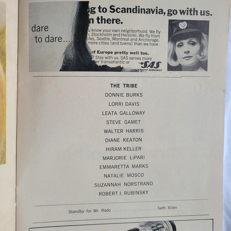 1968 HAIR Playbill - Etsy