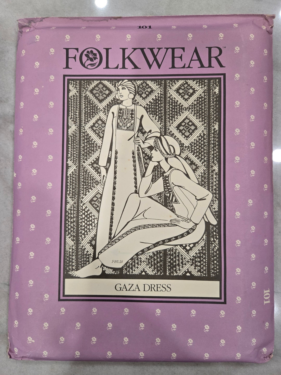 Folkwear Sewing Pattern 101 Gaza Dress With Embroidery 1982 - Etsy