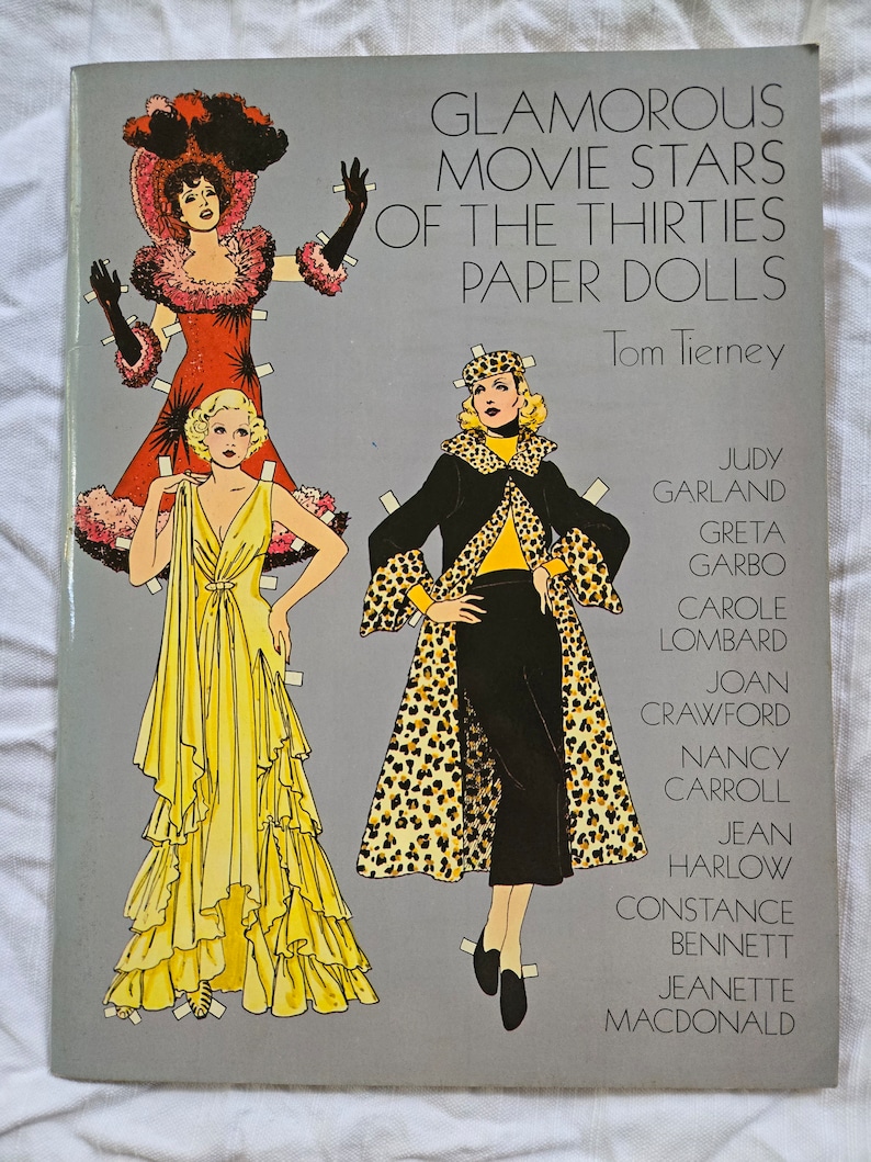 1978 Glamorous Movie Stars of the Thirties Paper Dolls by Tom Tierney ...