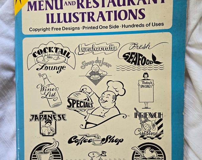 1990 Menu & Restaurant Illustrations Copyright Free Designs Clip Art ...