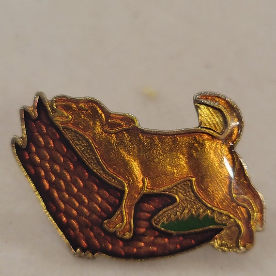 Collection of 3 Vintage Enamel Pins 1980s or 1970s - Gem