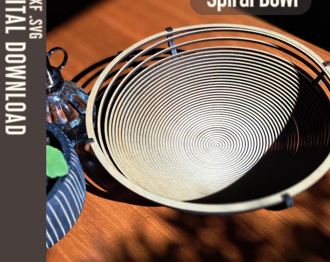 Spiral Bowl, AI, DXF, SVG, Laser Cutting File, Digital Download - Etsy