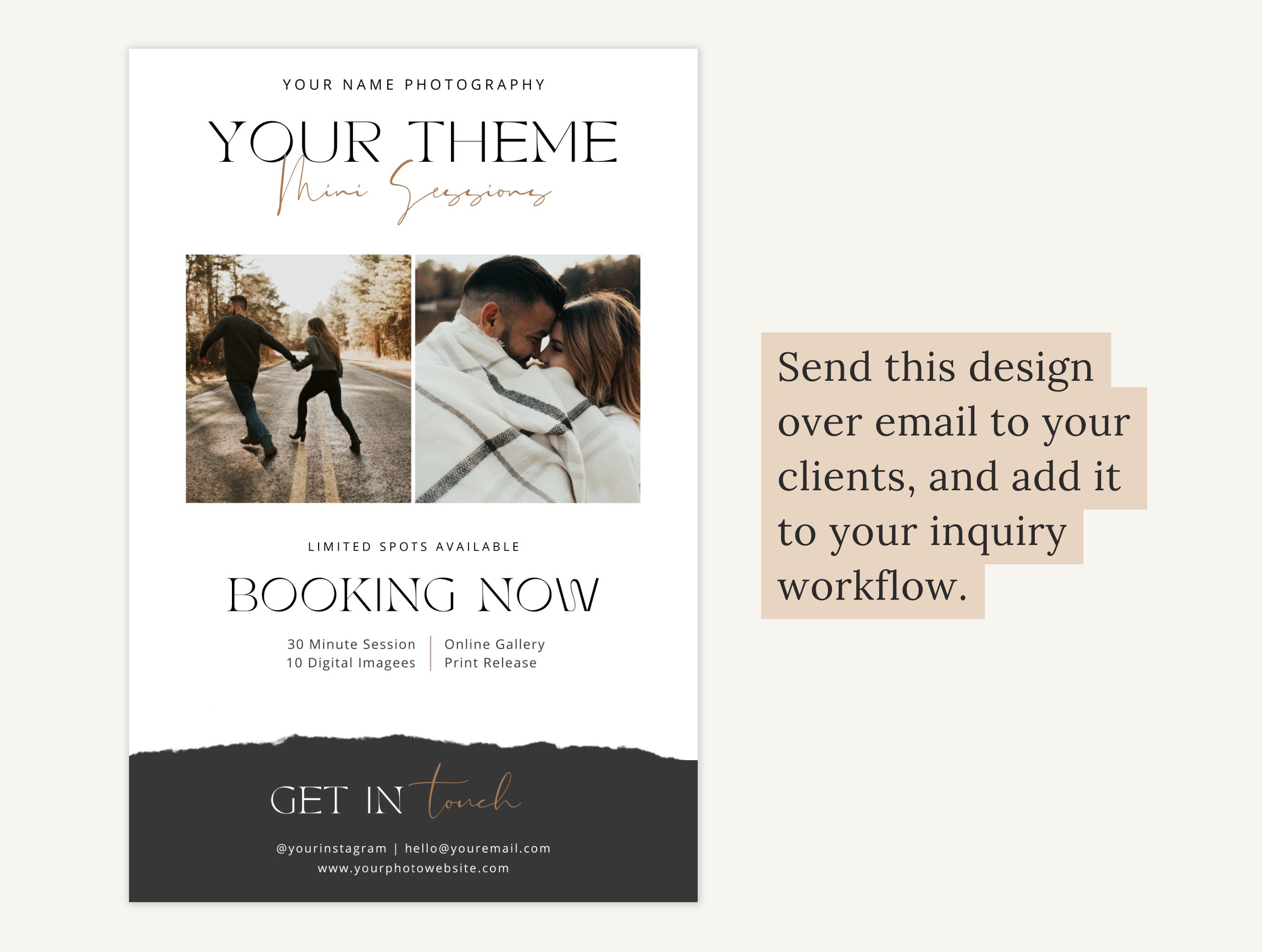 CANVA Mini Session Email Newsletter Photo Session Email - Etsy