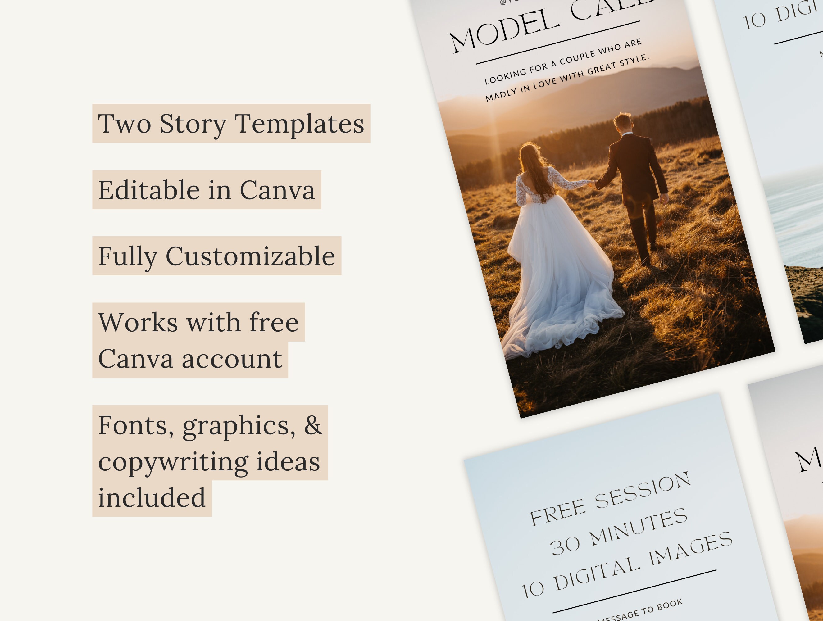 CANVA Model Call Instagram Template, CANVA Marketing Template ...