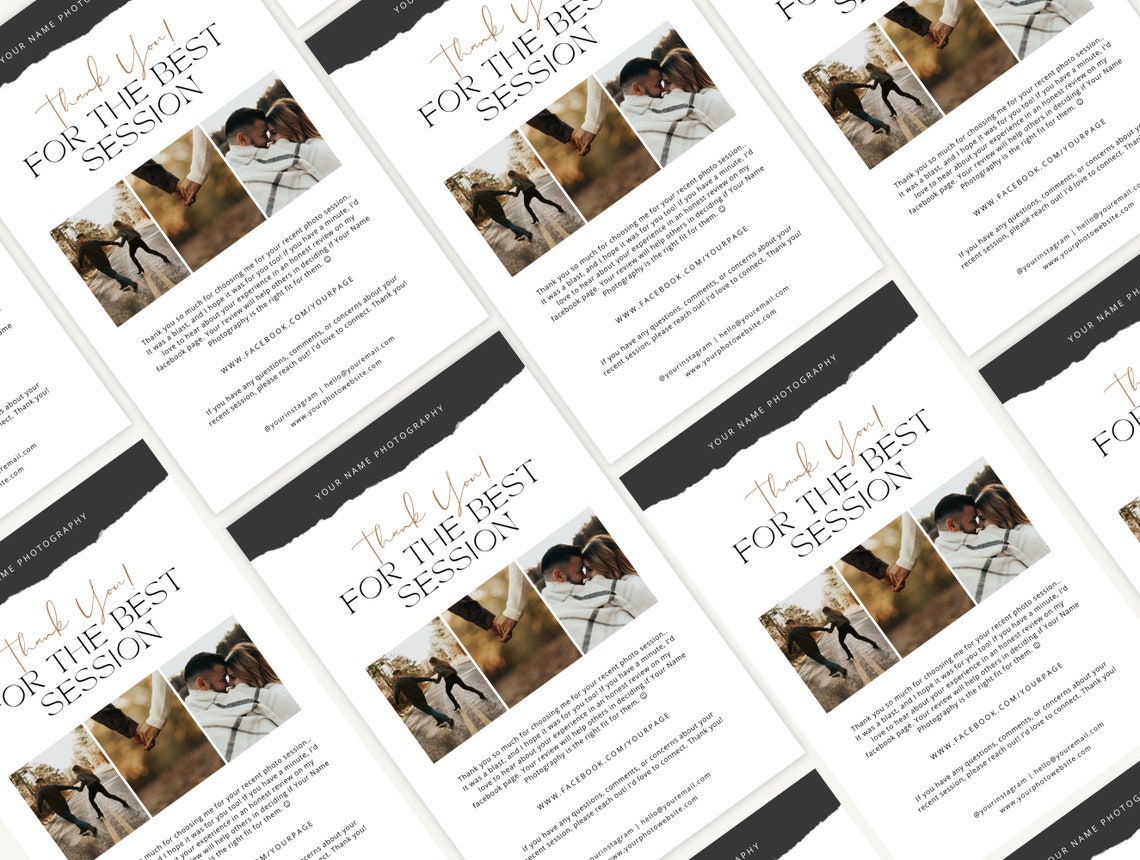 Thank You Email Newsletter Template for Photographers (canva Editable ...