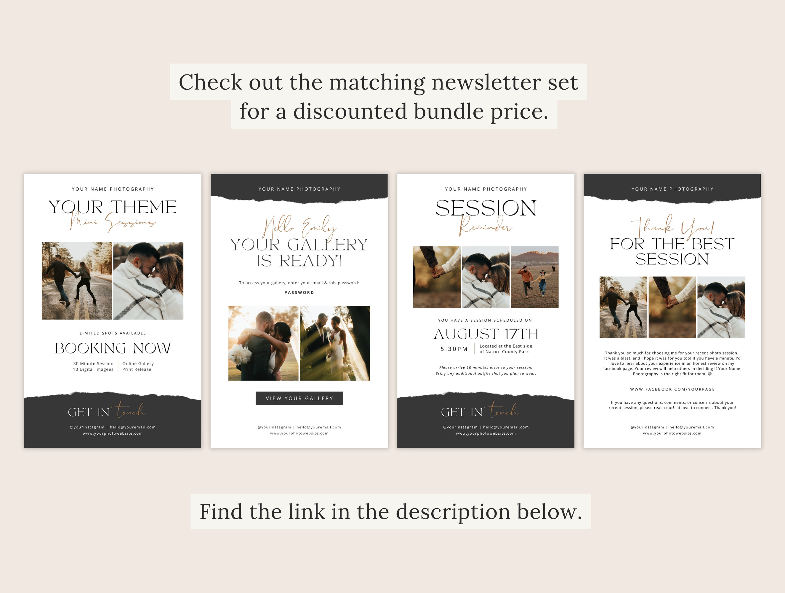 CANVA Mini Session Email Newsletter Photo Session Email - Etsy