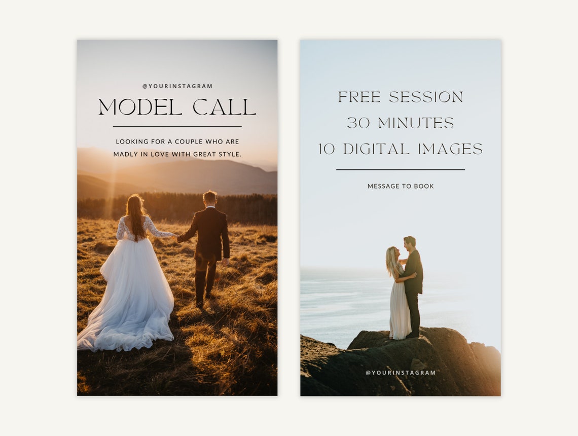 CANVA Model Call Instagram Template, CANVA Marketing Template ...