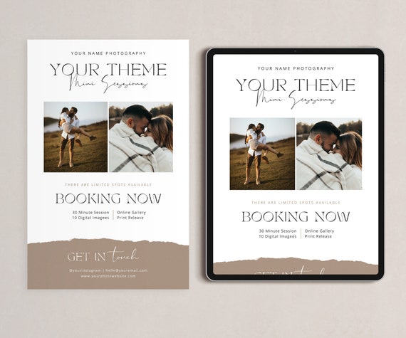 Canva Mini Session Email Newsletter Photo Session Email | Etsy