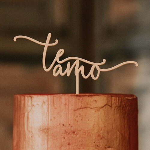 Te Amo I Love You Rustic Wedding or Anniversary Cake Topper | Etsy