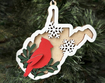 West Virginia Ornament With Personalization Choose Any State - Etsy