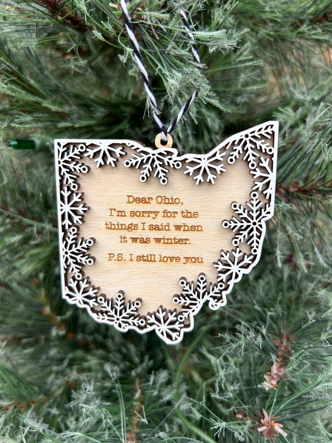 Ohio Christmas Ornament // Funny Ornament // Gift for the Buckeye Lover ...