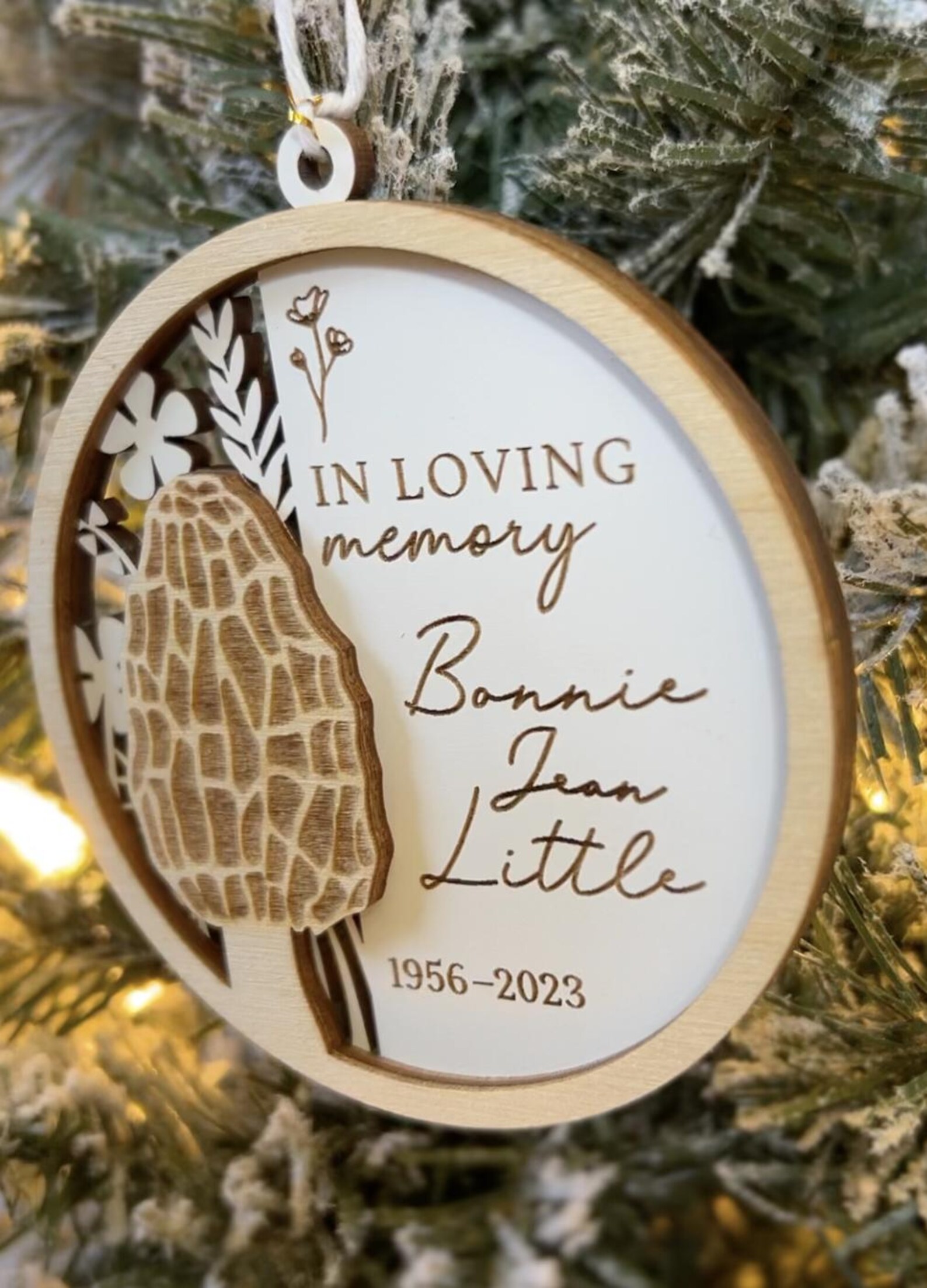 Morel Mushroom Memorial Ornament / Bereavement Gift / Personalizable - Etsy