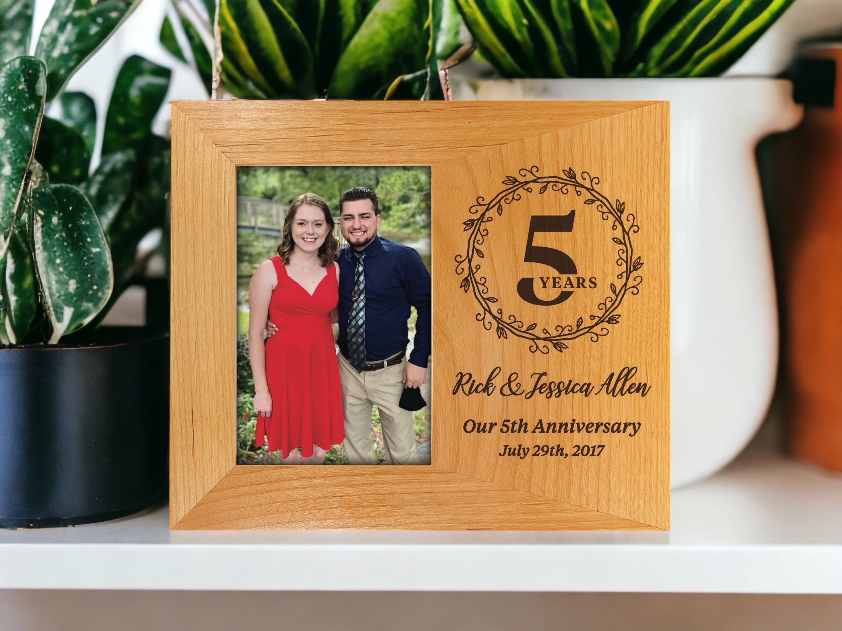 5th Anniversary Frame Buy 5 Year Anniversary Romantic Gifts For Him