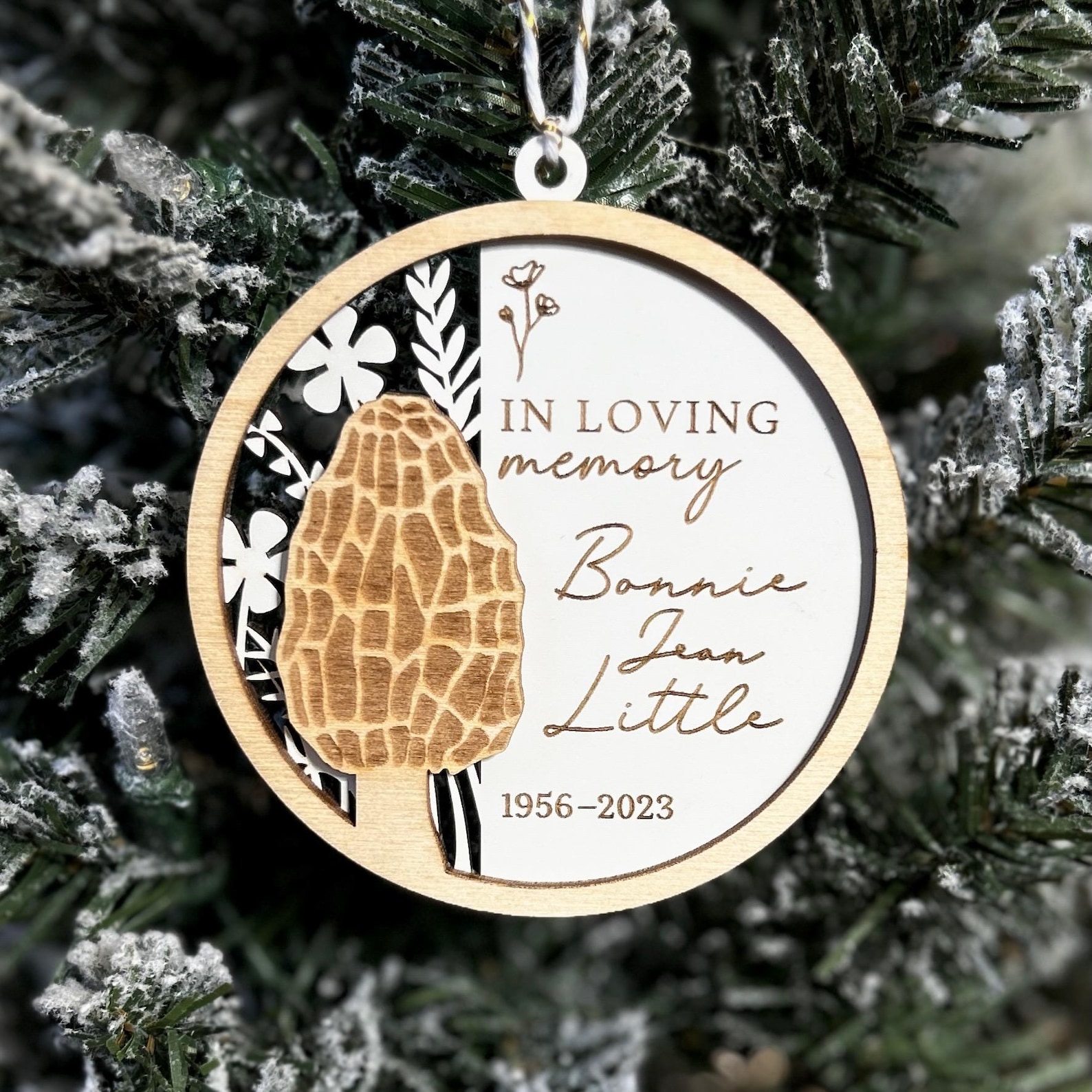 Morel Mushroom Memorial Ornament / Bereavement Gift / Personalizable - Etsy