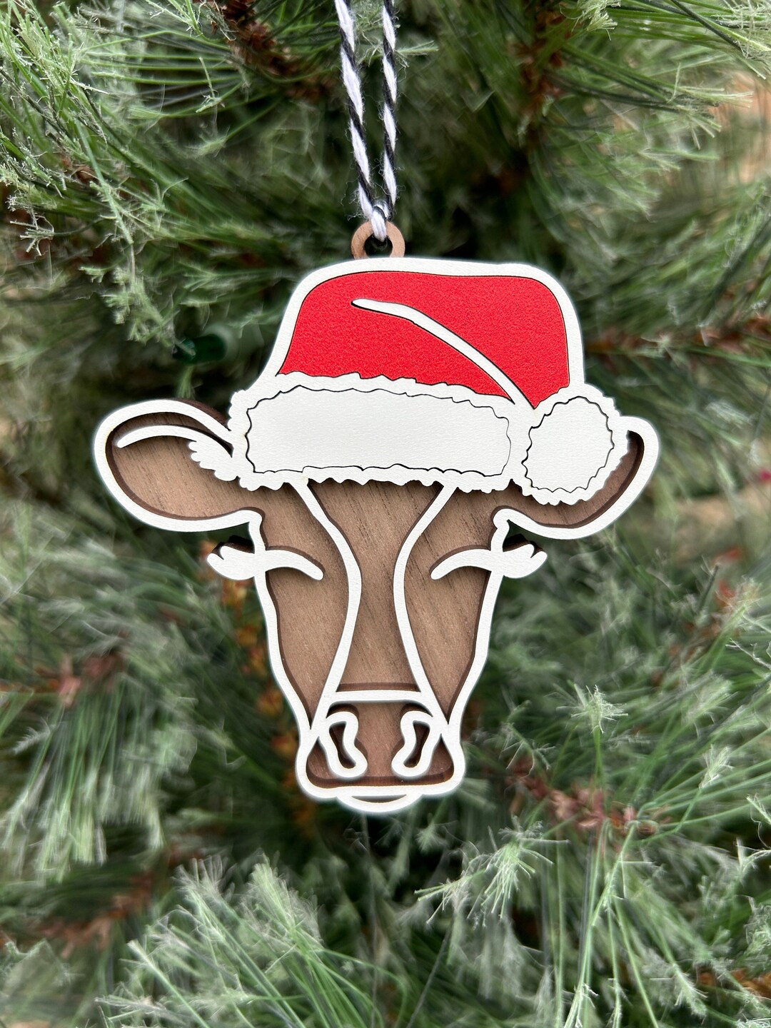 ARRIVES AFTER CHRISTMAS! Cow Ornament // Personalized Christmas ...